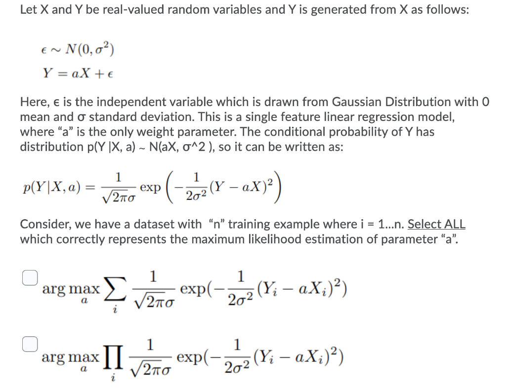 Solved Let X and Y be real-valued random variables and Y is | Chegg.com