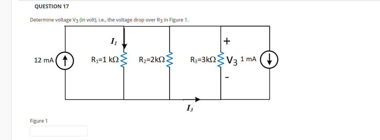 Solved Determine current I1 in mA, the current through R1 | Chegg.com