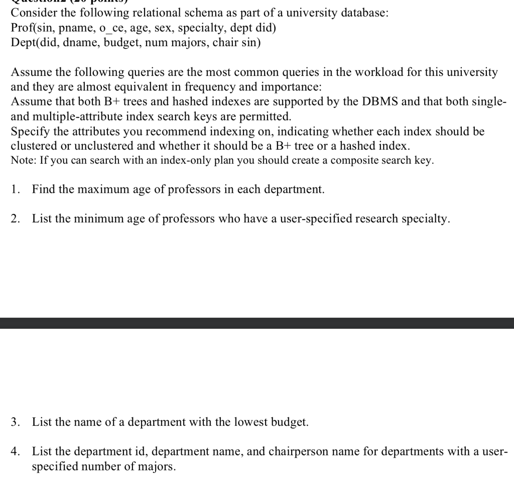 Solved Consider the following relational schema as part of a | Chegg.com