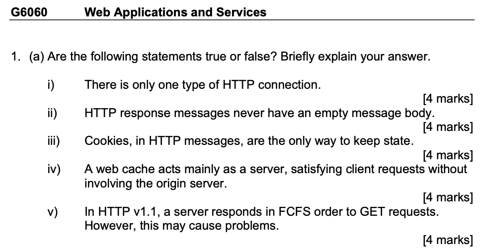 Solved 1. (a) Are the following statements true or false? | Chegg.com