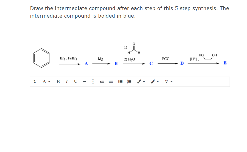 Solved Draw the intermediate compound after each step of | Chegg.com