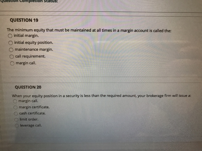 Solved question completion Status QUESTION 19 The minimum | Chegg.com Solved question completion Status QUESTION 19 The minimum | Chegg.com