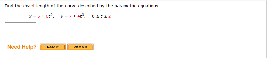 Solved Find the exact length of the curve described by the | Chegg.com