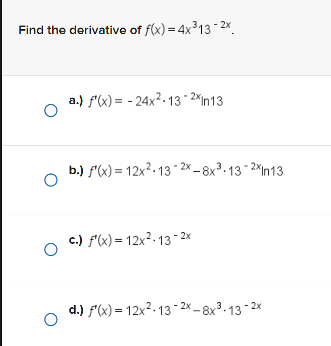 Solved derivative of y=3sin(7x+1) a.) | Chegg.com