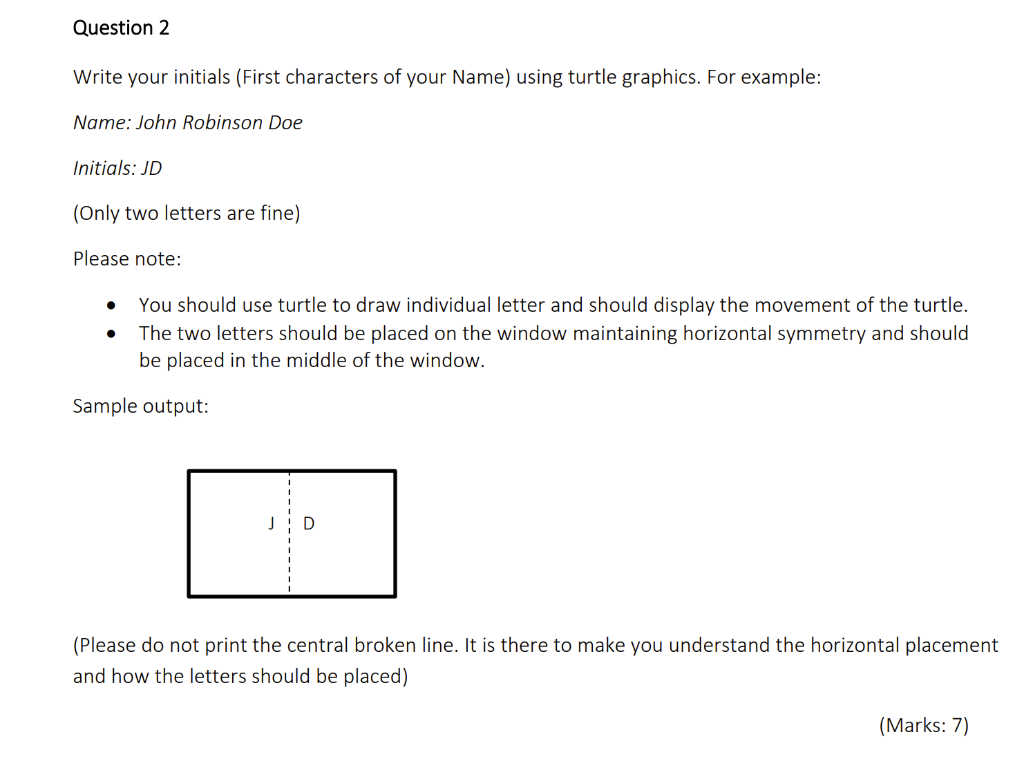 Solved Write your initials (First characters of your | Chegg.com