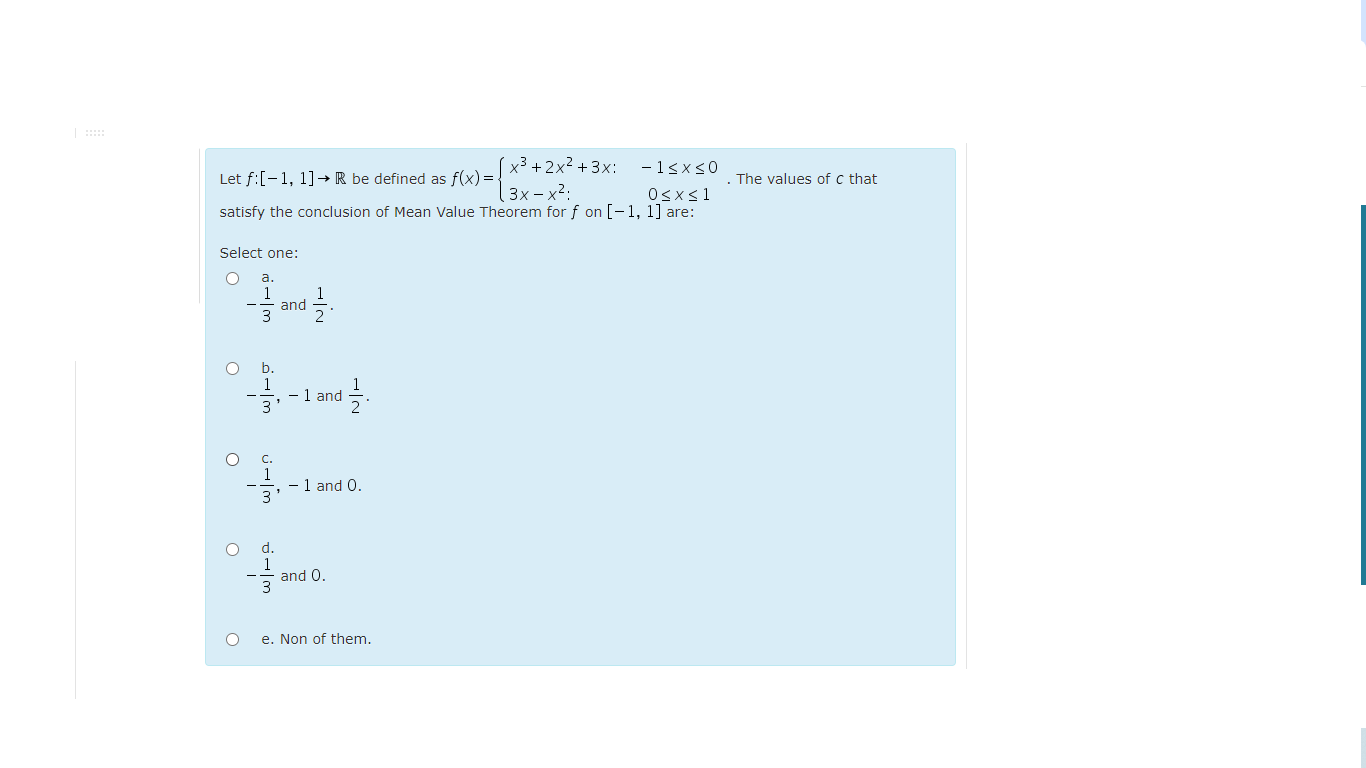 Solved Let f:[-1,1]→R ﻿be defined as | Chegg.com