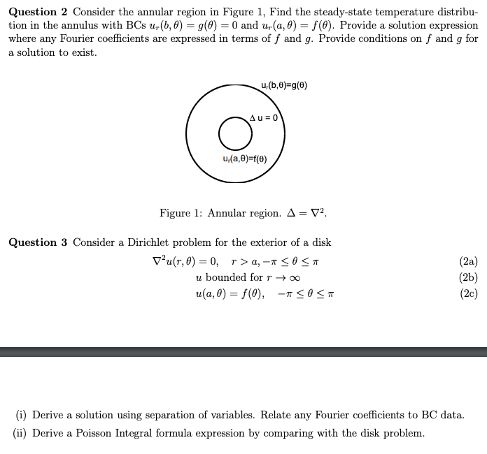 Solved Question 2 Consider the annular region in Figure 1, | Chegg.com