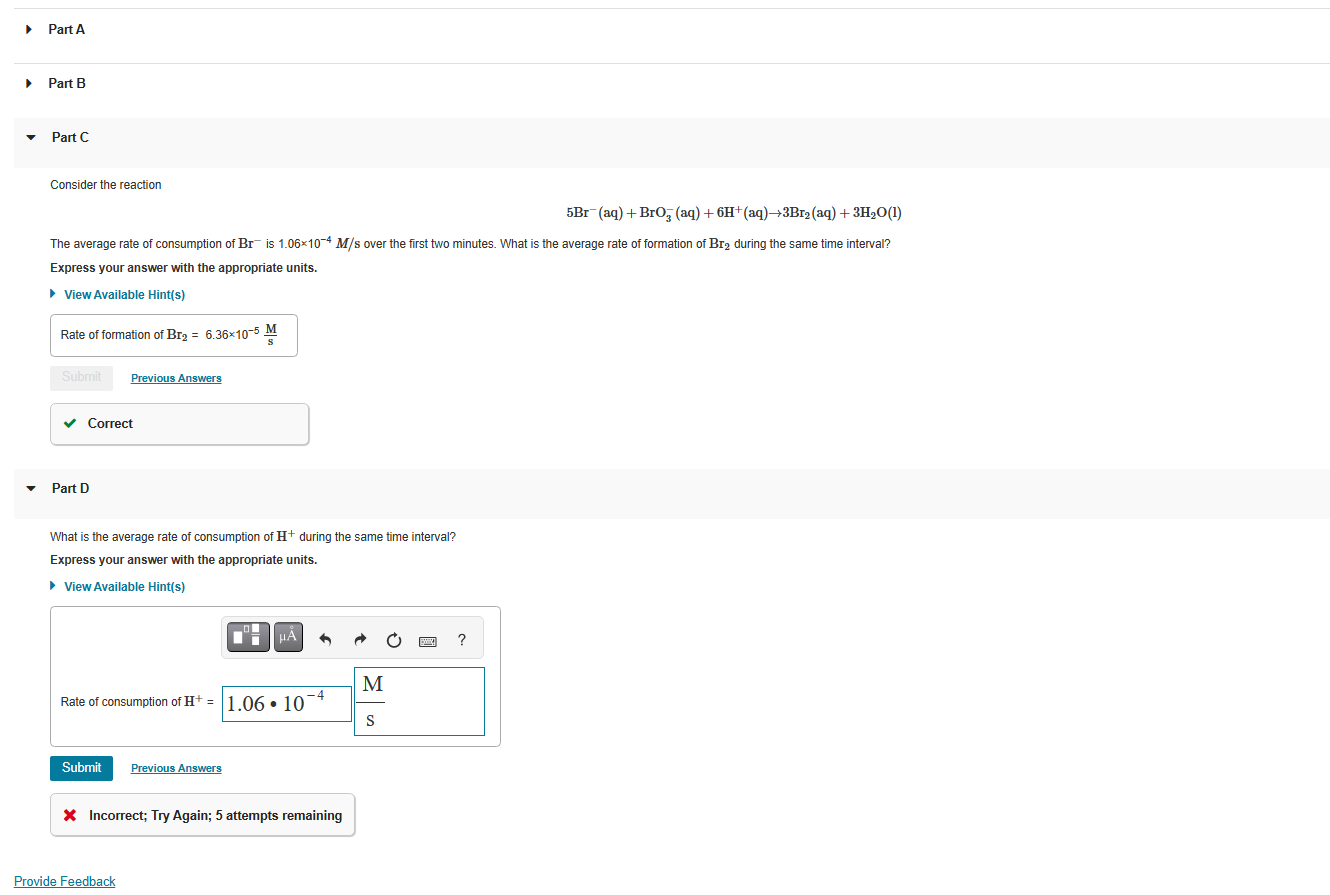 Solved Consider the reaction | Chegg.com