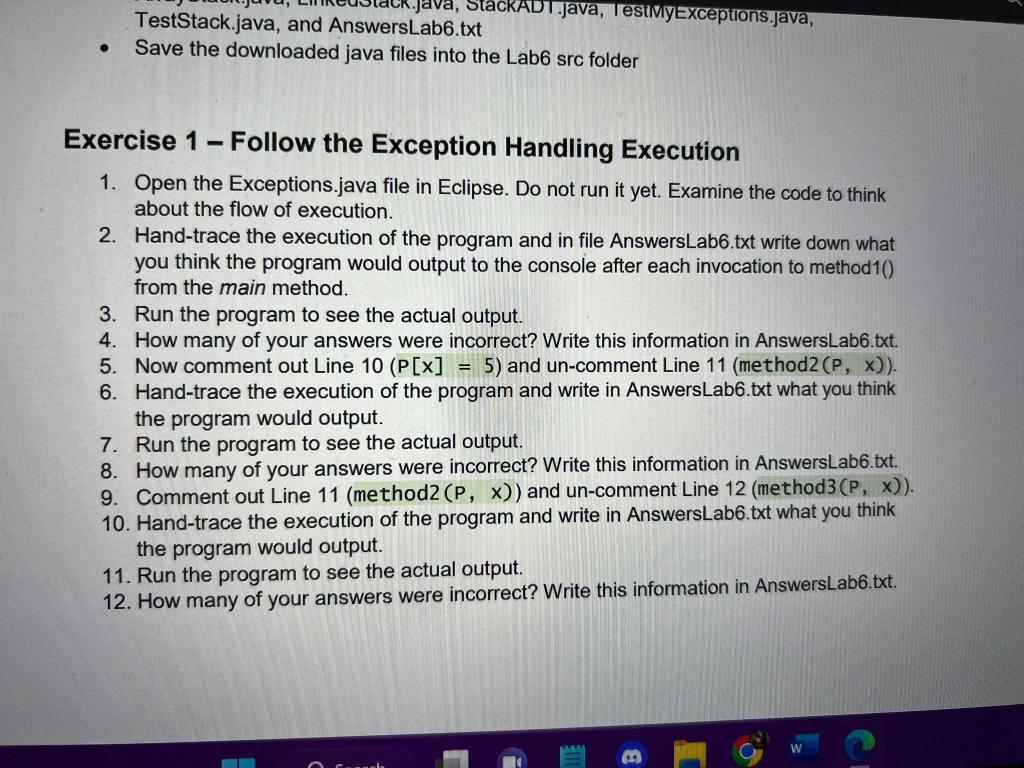 Solved TestStack.java, and AnswersLab6.txt - Save the | Chegg.com