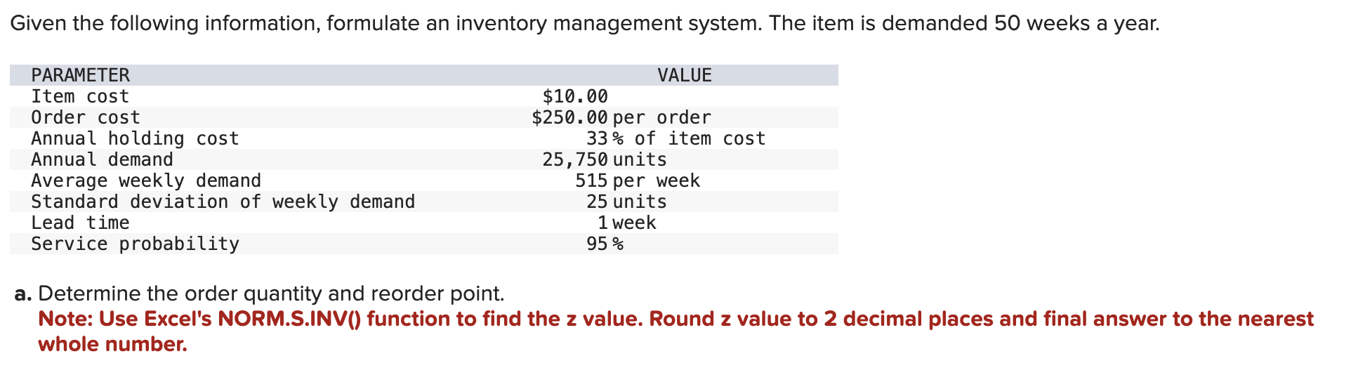 Solved "Given the following information, formulate an | Chegg.com