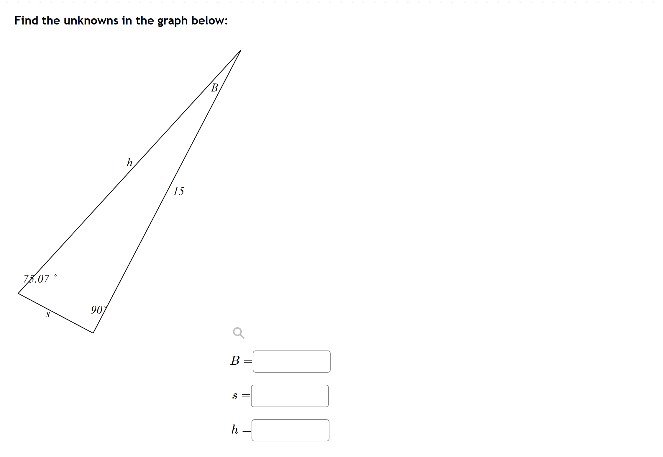 Solved Find the unknowns in the graph below: | Chegg.com