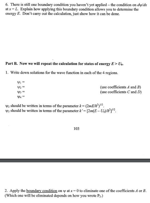 Solved In this calculation you will analyze the quantum | Chegg.com