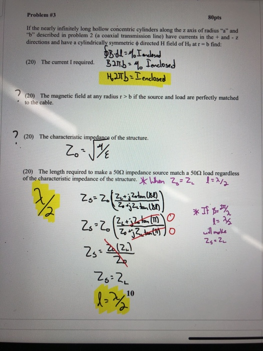 Solved Problem #3 80pts If the nearly infinitely long hollow | Chegg.com