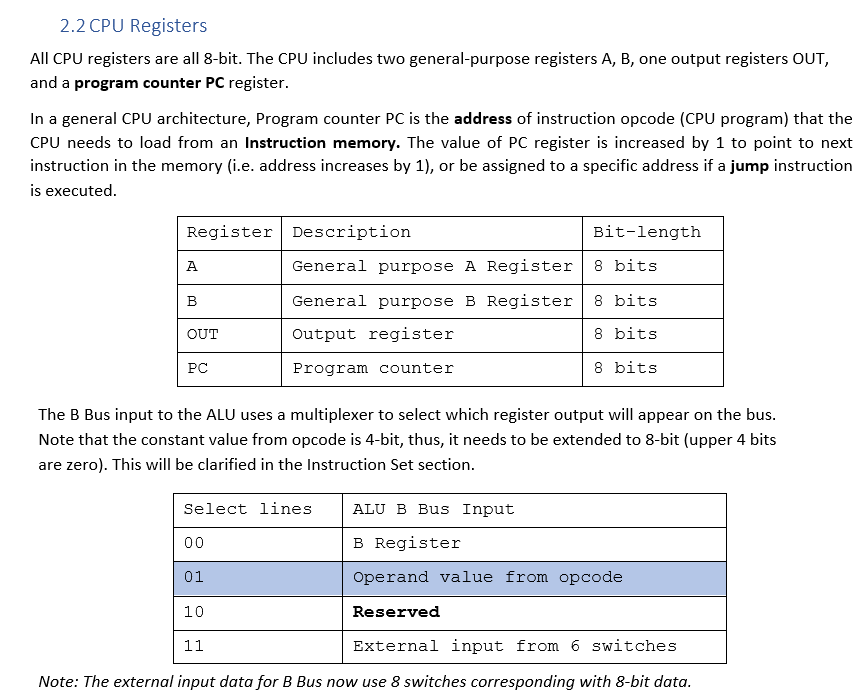 Design the CPU below, instead of following CISC | Chegg.com
