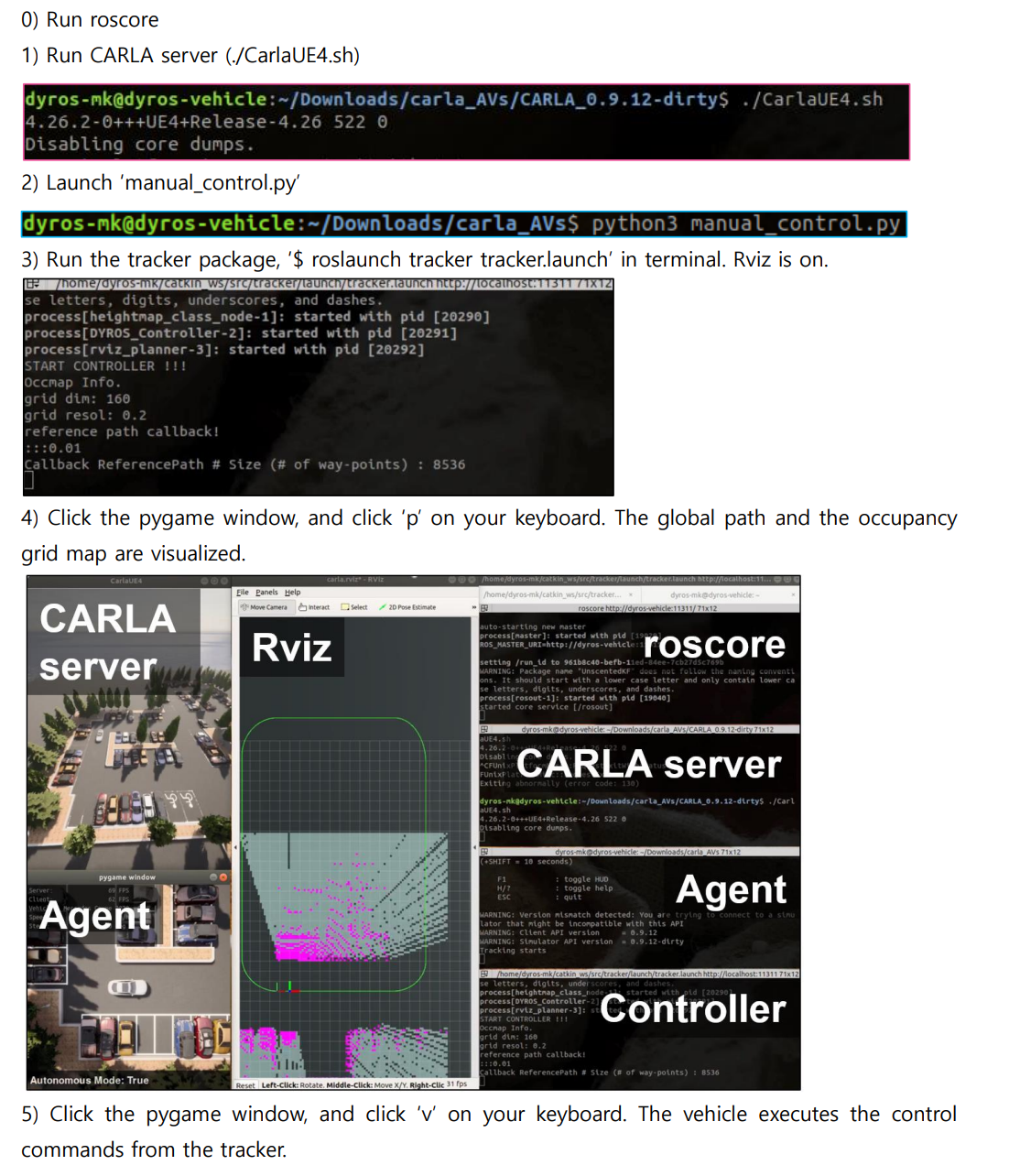 1) Run CARLA server (./CarlaUE4.sh) | Chegg.com