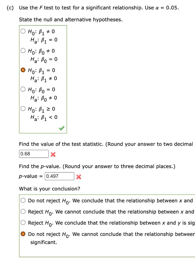 Solved (a) What is the value of the standard error of the | Chegg.com