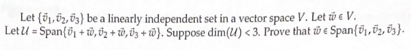 Solved Let {v1,v2,v3} be a linearly independent set in a | Chegg.com