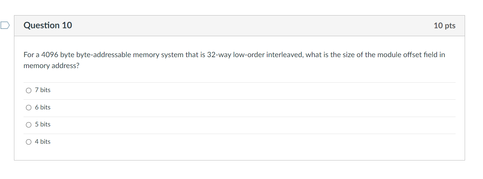 Solved Question 10for A 4096 ﻿byte Byte Addressable Memory