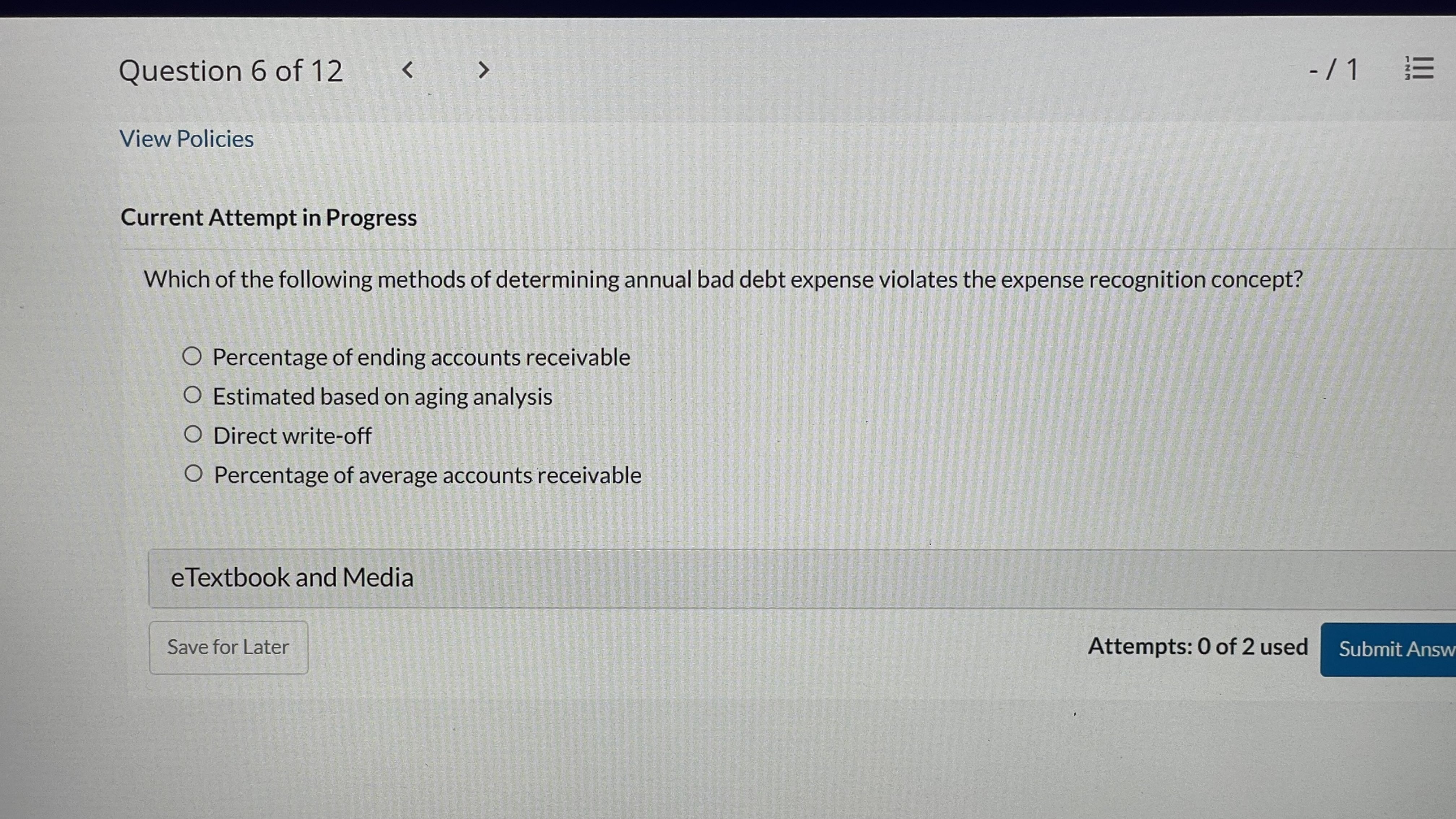 Solved Which of the following methods of determining annual | Chegg.com