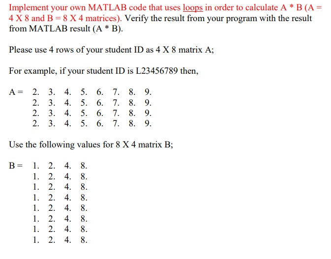 Solved Implement your own MATLAB code that uses loops in | Chegg.com