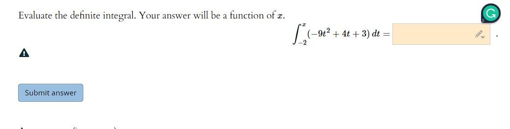 Solved Evaluate the definite integral. Your answer will be a | Chegg.com