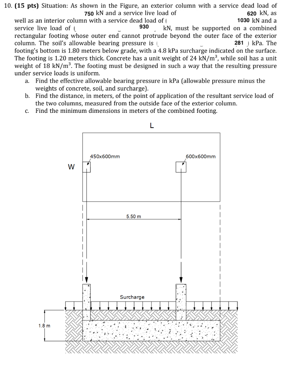 Solved 10. (15 pts) Situation: As shown in the Figure, an | Chegg.com