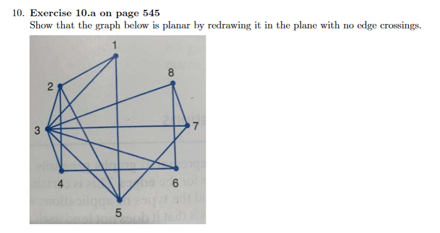 Solved Exercise 10.a on page 545 Show that the graph below | Chegg.com