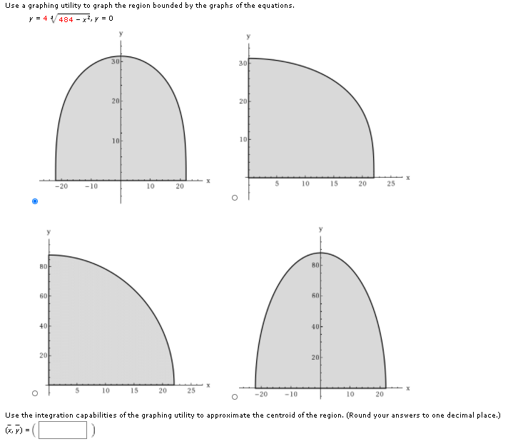 Solved Use a graphing utility to graph the region bounded by | Chegg.com