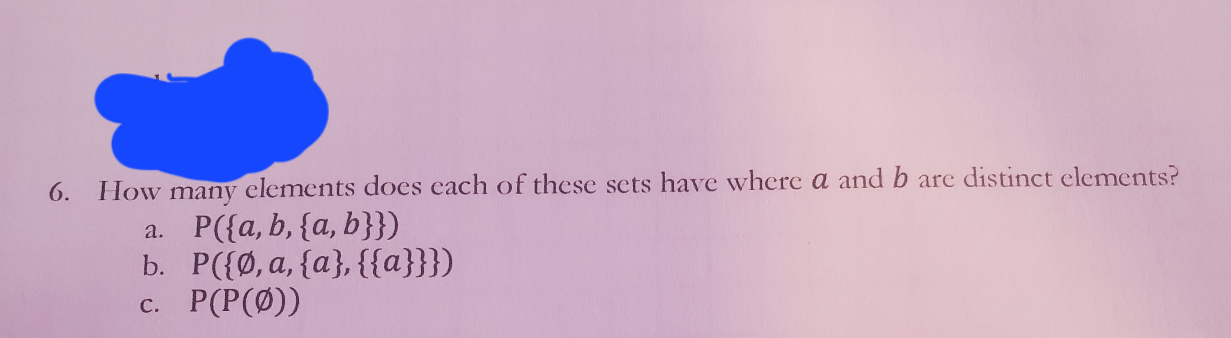Solved 6. How many elements does each of these sets have | Chegg.com