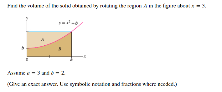 Solved Find the volume of the solid obtained by rotating the | Chegg.com