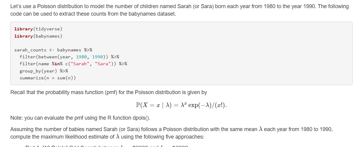 Solved Let's use a Poisson distribution to model the number | Chegg.com