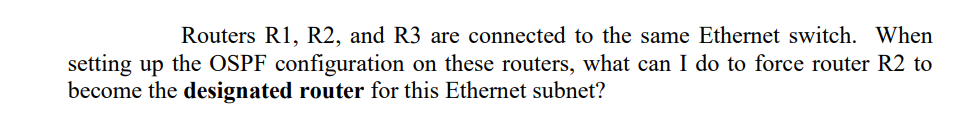 Routers R1, R2, and R3 are connected to the same | Chegg.com