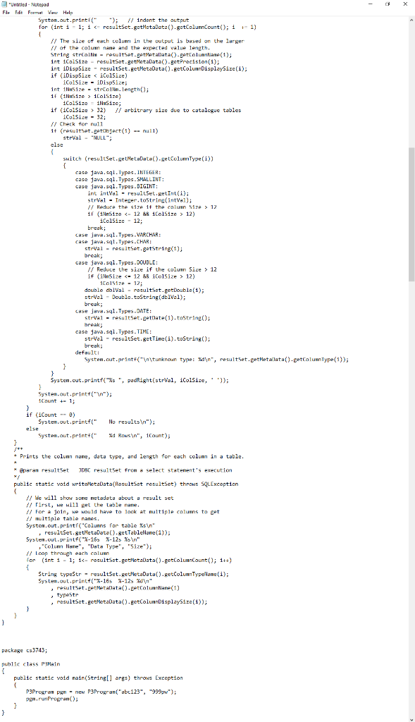 Solved In this assignment, you will use MySQL and JDBC: • | Chegg.com
