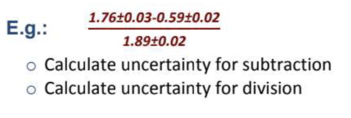 Solved Calculate uncertainty for subtraction Calculate | Chegg.com