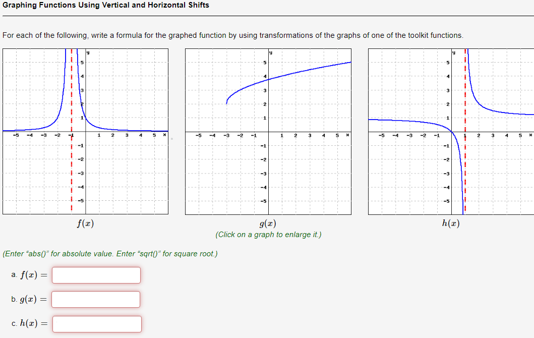 Solved Graphing Functions Using Vertical and Horizontal | Chegg.com