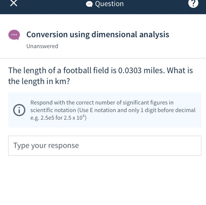 Solved ? Question Conversion using dimensional analysis | Chegg.com