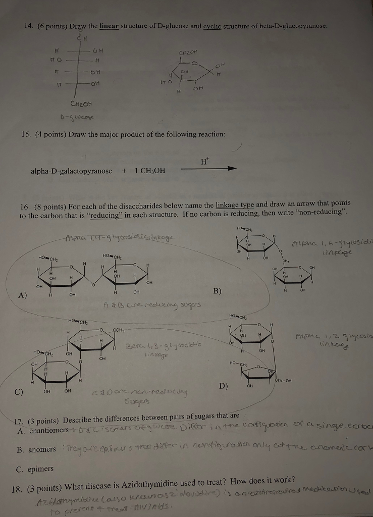 Glucose Structure Linear