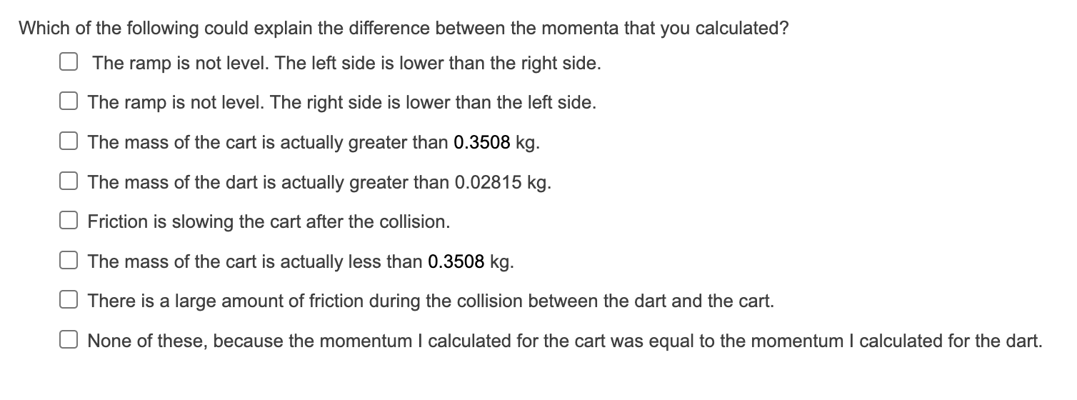 Solved Which of the following could explain the difference | Chegg.com