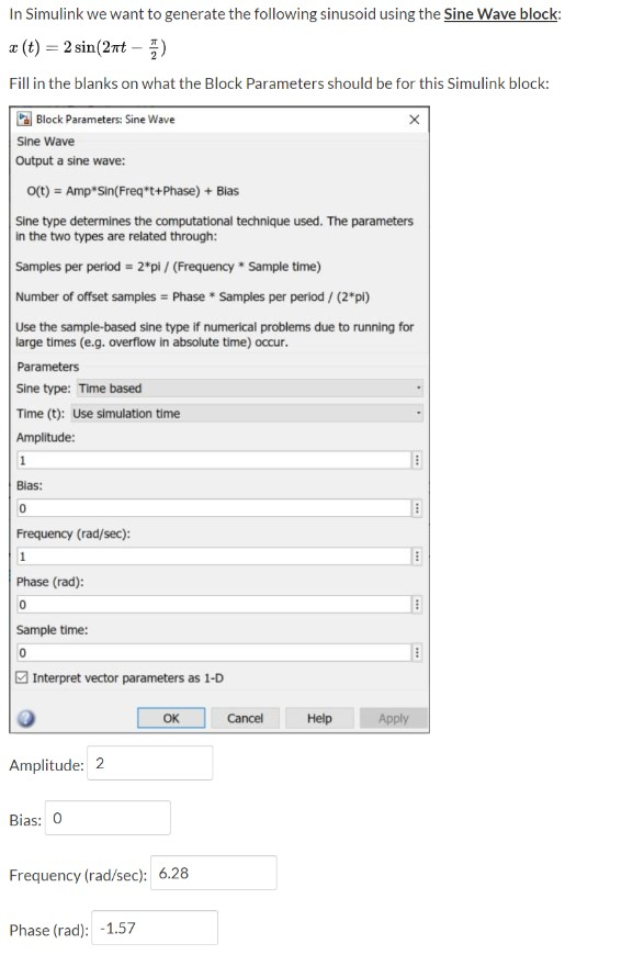 Solved In Simulink we want to generate the following | Chegg.com