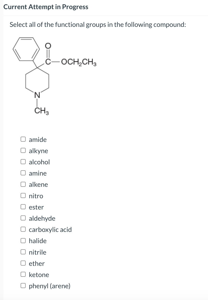 Solved Current Attempt in Progress Select all of the | Chegg.com