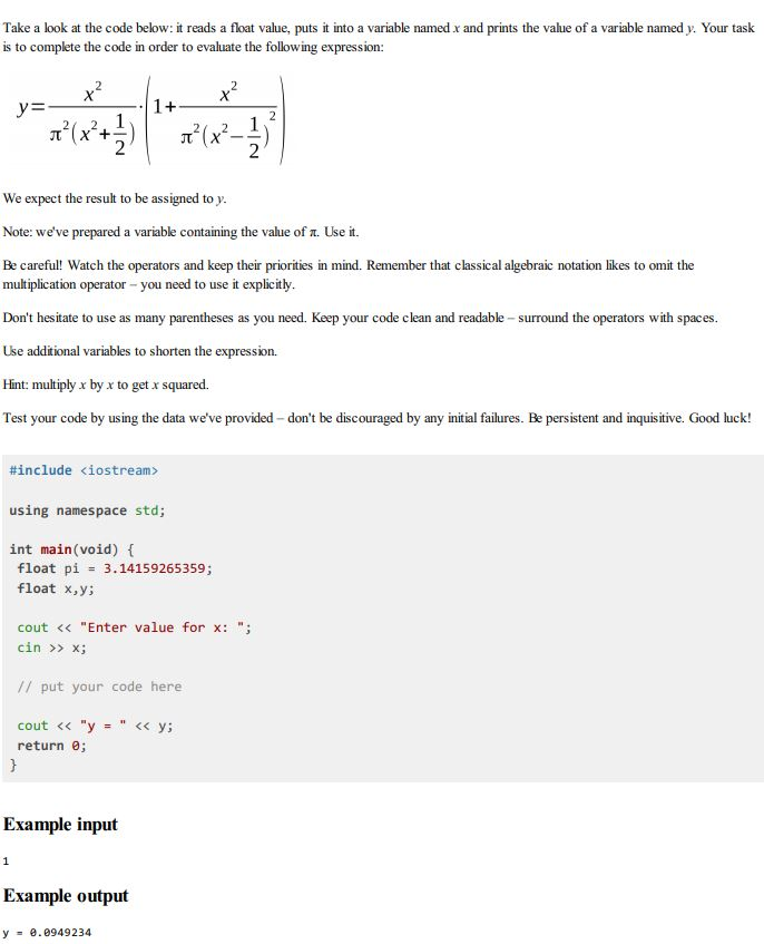 Solved Take A Look At The Code Below It Reads A Float Chegg