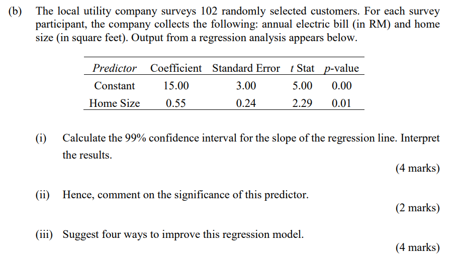 Solved The local utility company surveys 102 randomly | Chegg.com