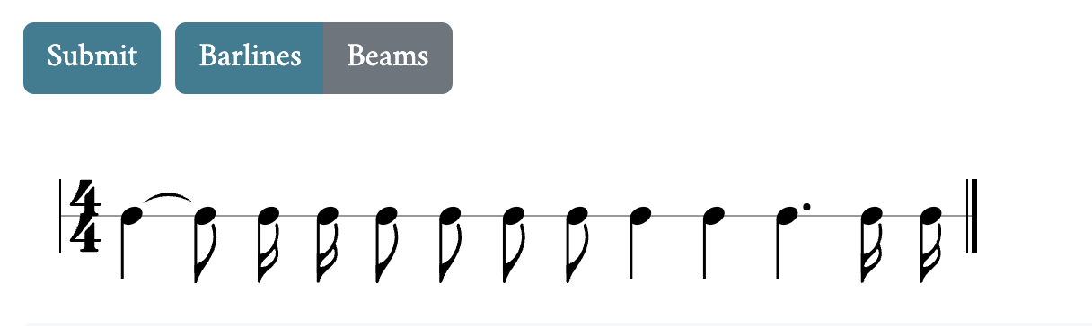 Missing Beams AND Barlines with Ties (1 ﻿pt each)Each | Chegg.com