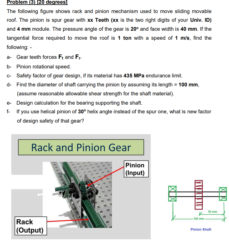 Solved Problem (3) (20 degrees] The following figure shows | Chegg.com