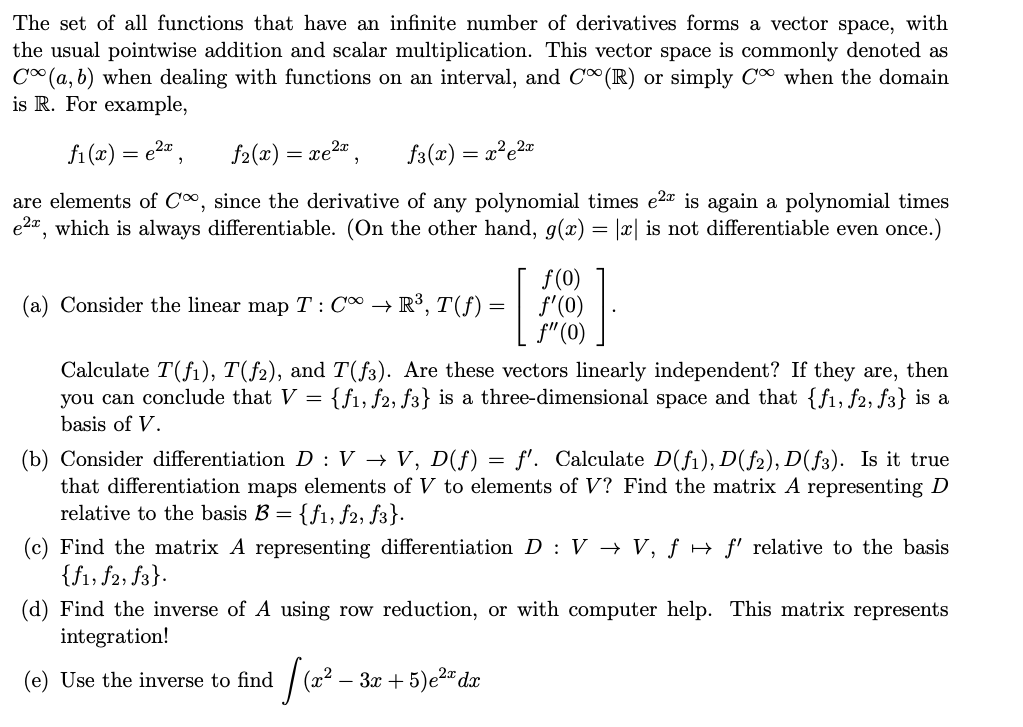 Solved The set of all functions that have an infinite number | Chegg.com