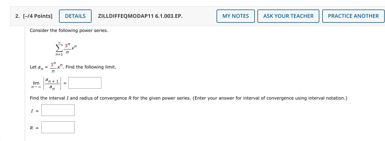Solved Consider the following power series. ∑n=1∞n3nxn Let | Chegg.com