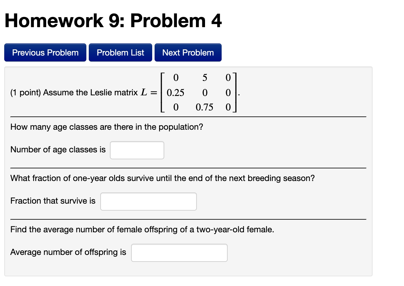 Solved Homework 9 Problem 4 Previous Problem Problem List 1886