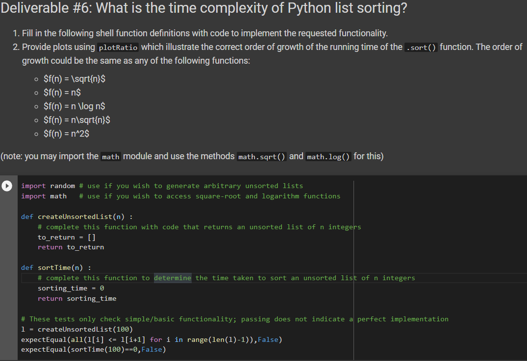 Solved Please answer deliverable #6, the plotRatio function | Chegg.com