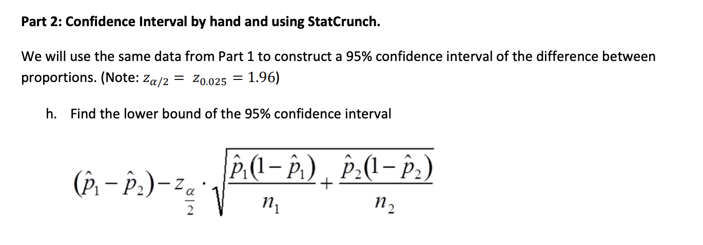 Solved Part 2 Confidence Interval By Hand And Using Chegg solved-part-2-confidence-interval-by-hand-and-using-chegg