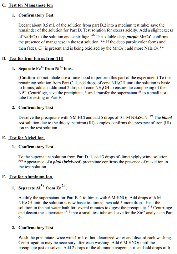 Solved Test Observation Chemical(s) (Color) Equation(s) | Chegg.com